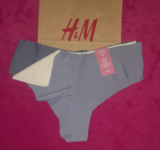 H&M 3kom krem,plave microfiber laser cut NOVO%