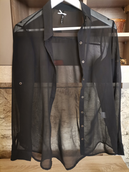 CRNA PROZIRNA KOŠULJA