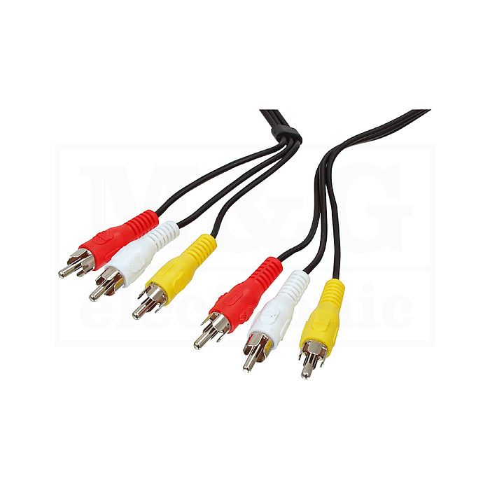 KABL 3x RCA ČINČ MUŠKI > 3x RCA ČINČ MUŠKI 2m