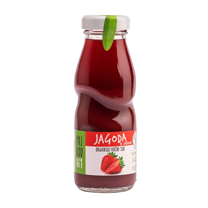 Organski voćni sok jagoda jabuka 200ml