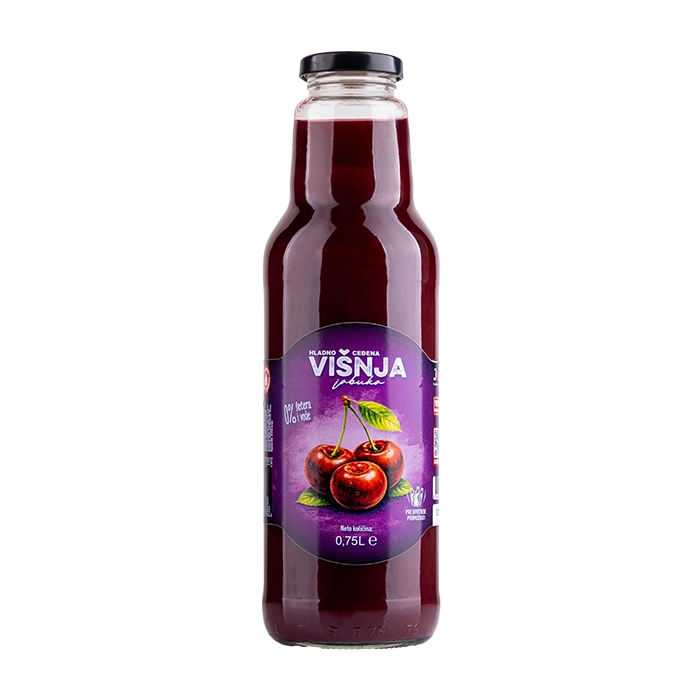 Hladno ceđeni sok višnja jabuka 750ml