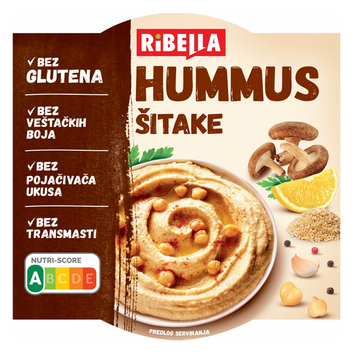 Hummus Šitake 200g Ribella 200g