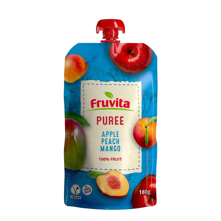 Fruvita pire apple peach mango 180g fruvita
