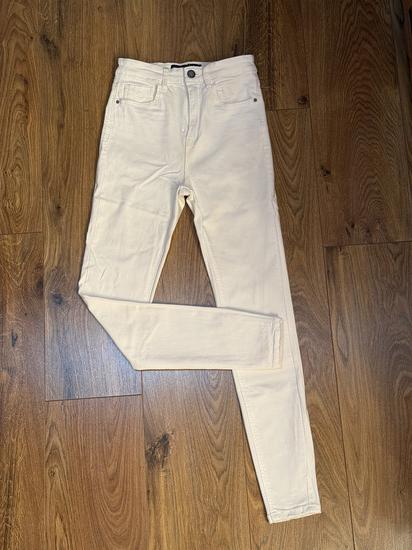 Stradivarius bele skinny farmerke 34