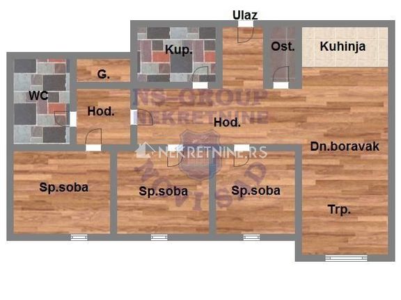 Cetvorosoban stan u Petrovaradinu,90m2