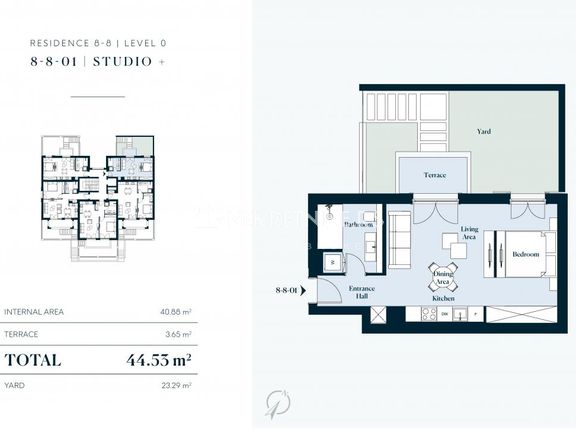 Luštica Bay, studio sa baštom, oaza mira ID#3968