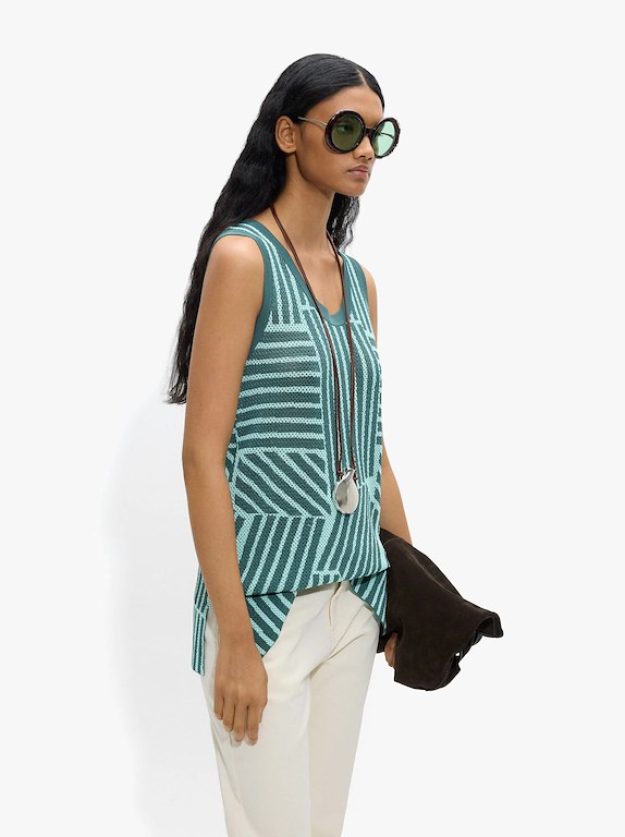 PRINTED GEOMETRIC MESH TOP