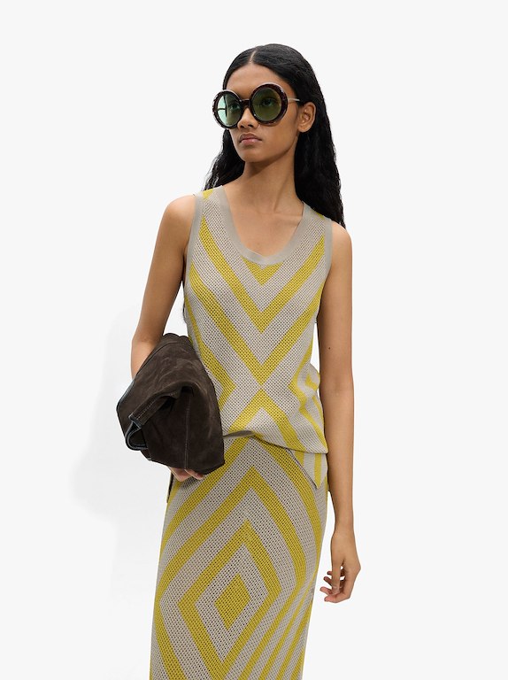 PRINTED GEOMETRIC MESH TOP