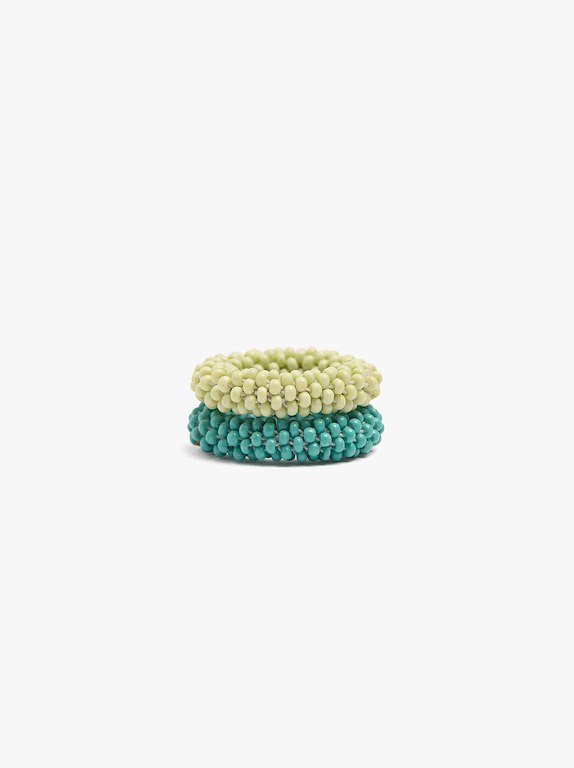 SET OF GLASS BEADS RINGS