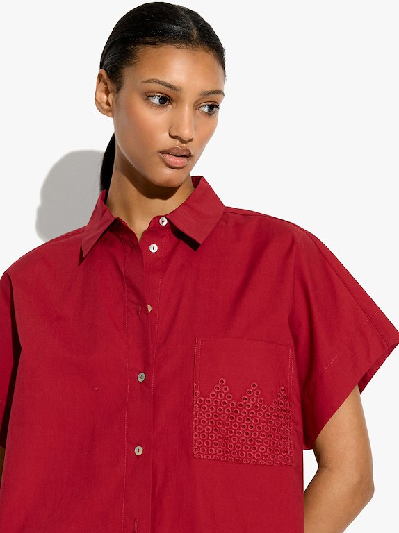 SHORT-SLEEVED SHIRT WITH POCKET 100% COTTON