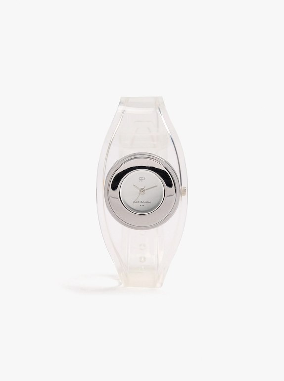 ROUND WATCH WITH TRANSPARENT BRACELET