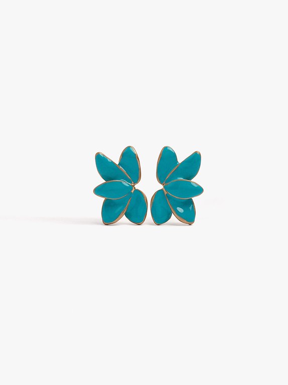 EARRINGS WITH HALF-FLOWER
