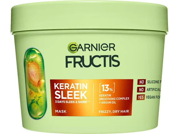 Garnier Fructis Maska za nezaglađenu suvu kosu Keratin Sleek 370ml