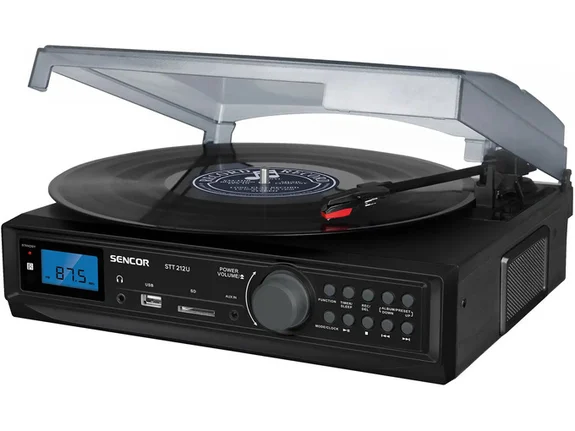 Gramofon SENCOR STT 212U USB/SD/FM/BT crna