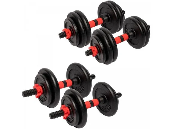 GORILLA SPORTS Set od 2 podesive bučice od livenog gvožđa 25 mm (30 kg)