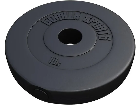 GORILLA SPORTS Plastični olimpijski tegovi (10 kg)