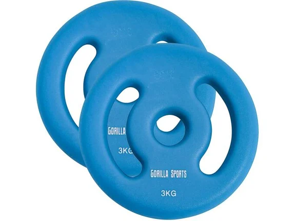 GORILLA SPORTS Set od 2 gumirana tega 30 mm (2 x 3 kg)
Teg idealan za trening sa bučicama i šipkama po vašem izboru
Teg idealan za trening sa bučicama i šipkama po vašem izboru