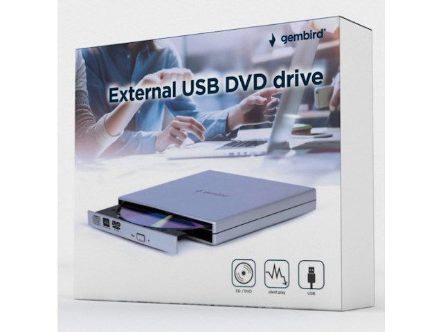DVD-USB-021-SV Gembird eksterni USB CD/DVD drive Citac-rezac USB, silver