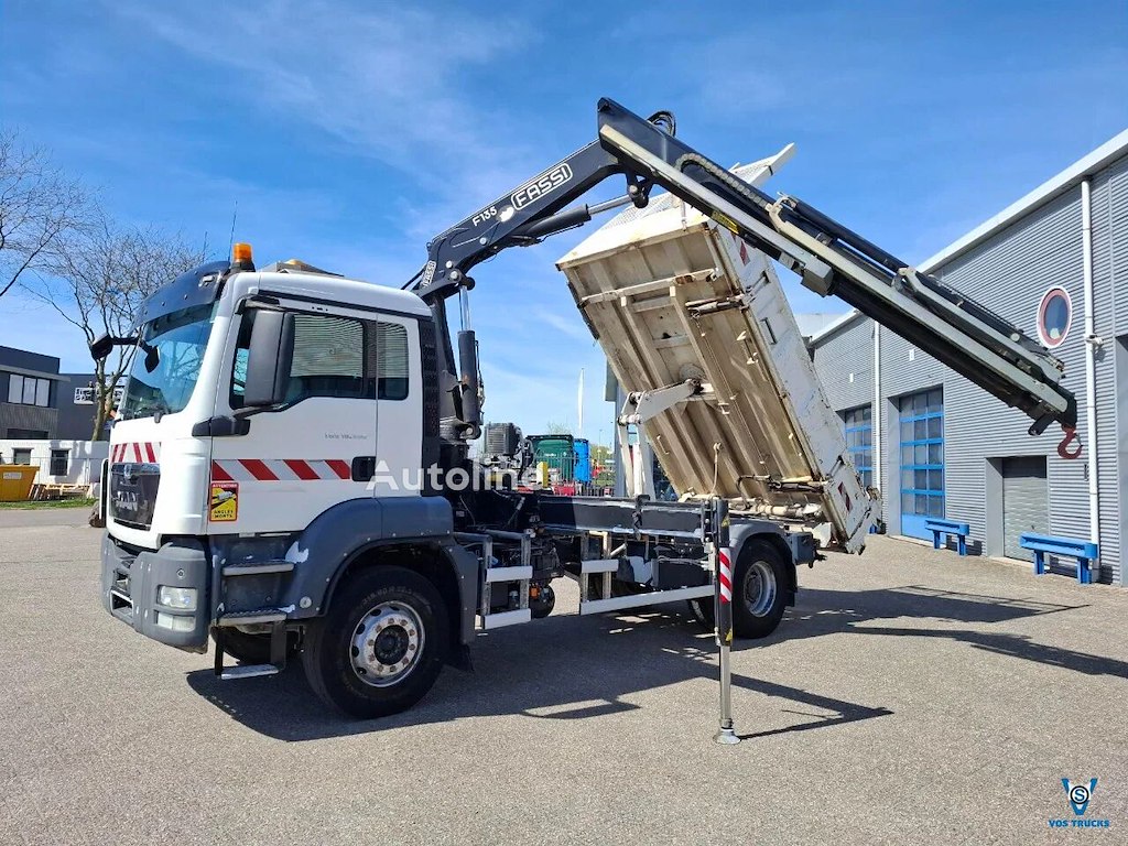 MAN TGS 18.360 / FASSI F135 REMOTED CRANE / TIPPER / BIG AXLE / FULL kiper