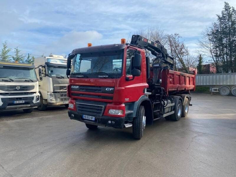 DAF CF 410 / Meiller / crane / Two-way side tipper truck kiper