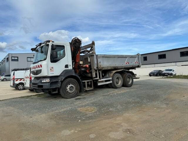 Renault Kerax 340.26 / 6x4 / CIF / crane / Two-way side tipper truck kiper