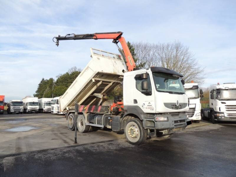 Renault Kerax 430.26 DXI / crane / Two-way side tipper truck kiper