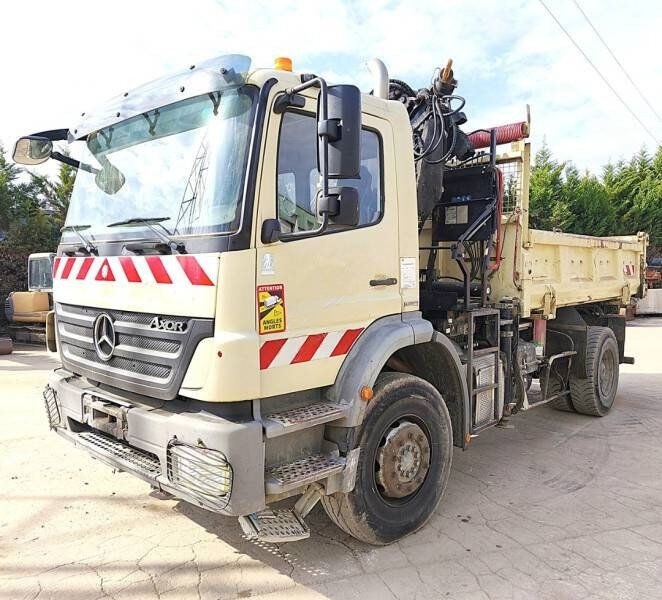 Mercedes-Benz Axor 1833 2-way tipper+Crane kiper
