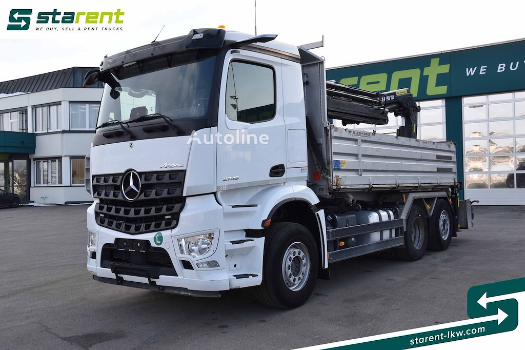 Mercedes-Benz Arocs 2745 6x2 Heckkran Hiab X-HIPRO 192 Kipper Navigation Bordm kiper