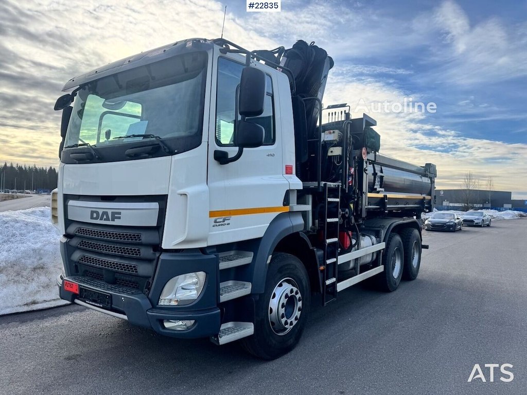 DAF CF 410 crane truck with 3-way tipper – Marchesi crane kiper