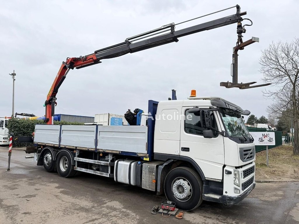 Volvo FM 460 EEV - 6x2 + CRANE PK 18502 SH B (3x) + ROTATOR - LIFT + S kamion s ravnom platformom