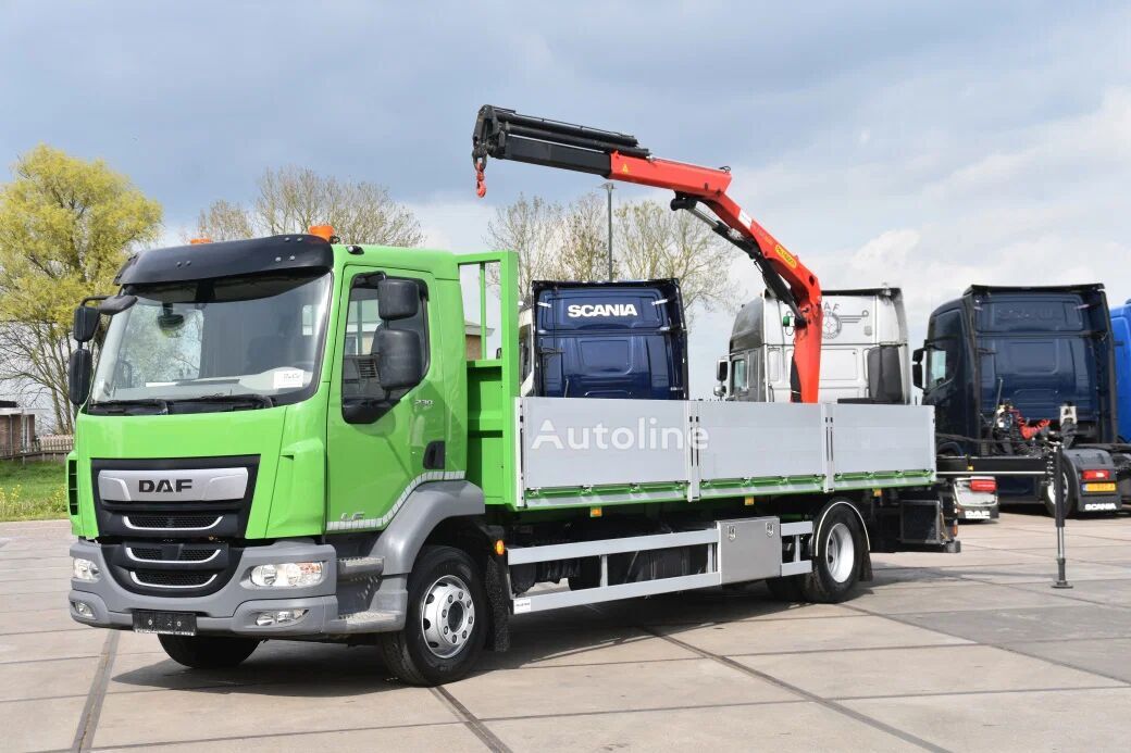 DAF LF 230 4x2 + PALFINGER PK 7.501 SLD5 - AS GOOD AS NEW - ONLY 46 kamion s ravnom platformom