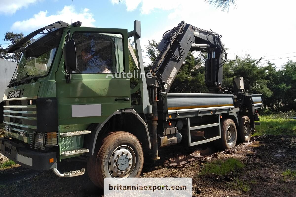 Scania P 113H 320 | 6x6 10 Tyres | 26 Ton | HIAB 450 Crane kamion s ravnom platformom