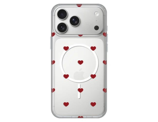 Red Print Magsafe maska za mobilni telefon iPhone 17 Pro Max 6.9 red hearts