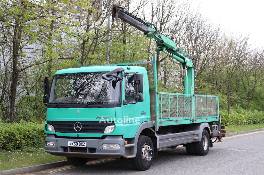 Mercedes-Benz ATEGO 1518 4X2 ATLAS 92.2 CRANE DROPSIDE (2008) kamion s ravnom platformom