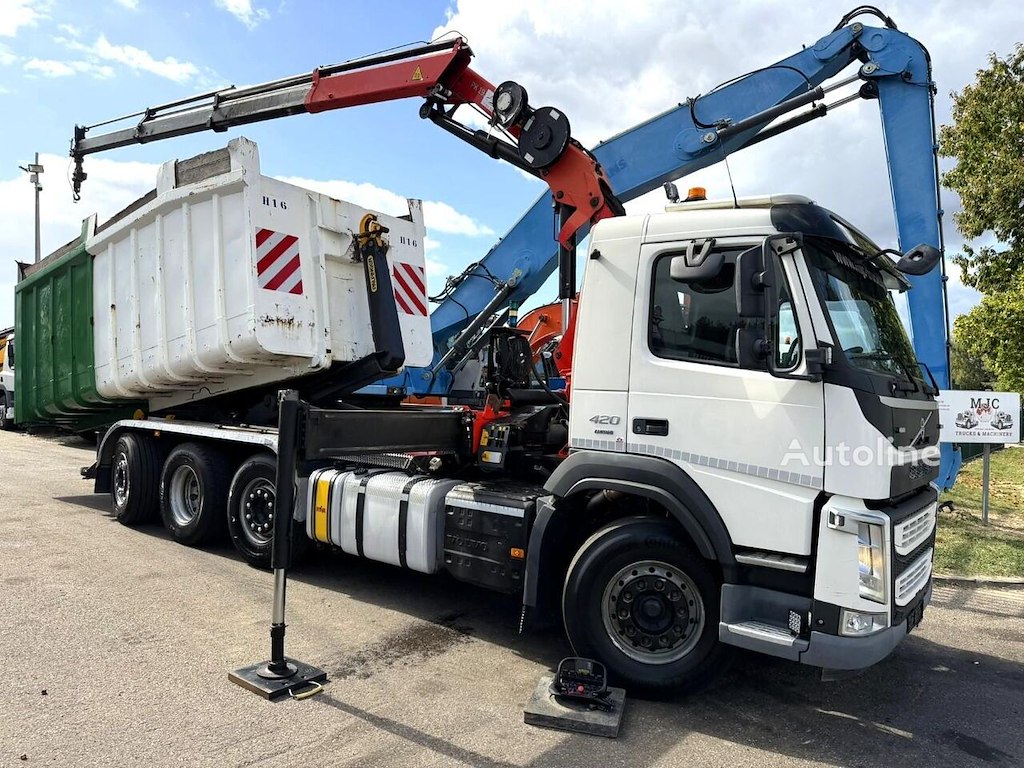 Volvo FM 420 8x2 HOOKLIFT + CRANE PALFINGER PK19.001 SLD B - *294.000k kamion rol kiper