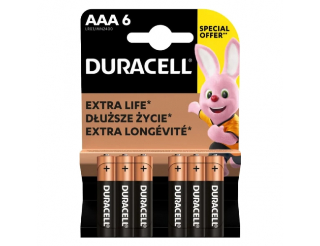 Duracell Basic AAA 6 komada baterije