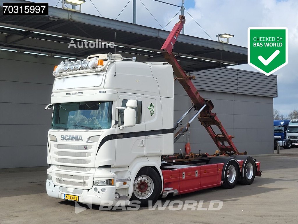 Scania R580 R 6X2 NL-Truck HIAB XR21SL56 Manual ACC Full Air Euro 6 kamion rol kiper