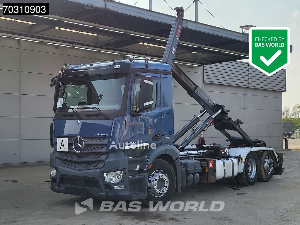 Mercedes-Benz Antos 2542 6X2 21tons HIAB XR21S56 Retarder Lift+Steering Axle E kamion rol kiper