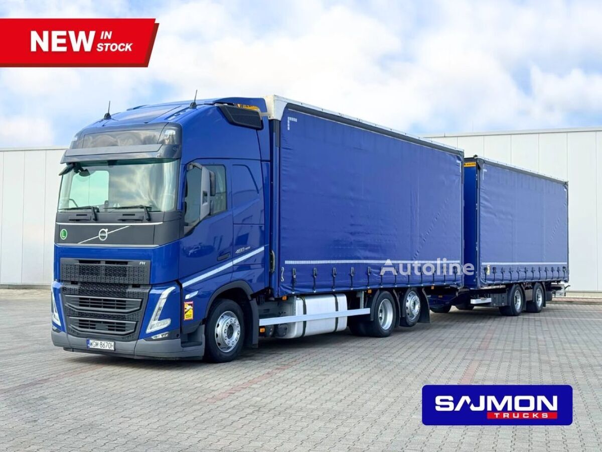 Volvo FH 460 / ZESTAW TANDEM 120M3 / PRZEJAZDOWY / SALON PL kamion sa klizna zavesa cerada