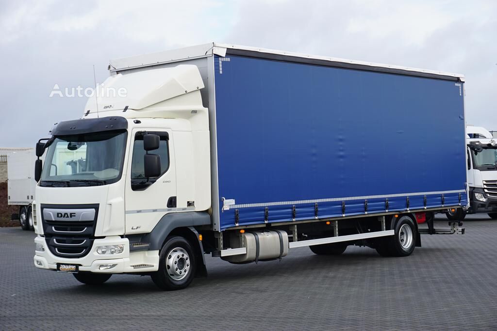 DAF LF / 260 / ACC / E 6 / FIRANKA / 21 PALETY / DŁ. 8,5 M / ŁAD. 87 kamion sa klizna zavesa cerada
