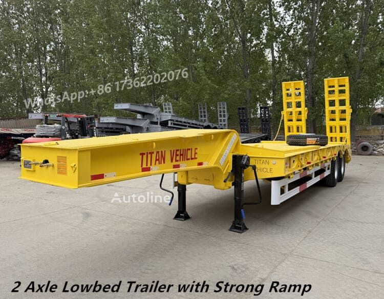 Nova Titan 2 Axle Lowbed Trailer with Strong Ramp for Tanzania poluprikolica sa niskom platformom