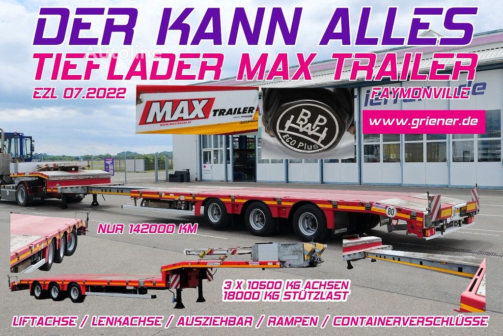 Faymonville MAX TRAILER AZB poluprikolica sa niskom platformom