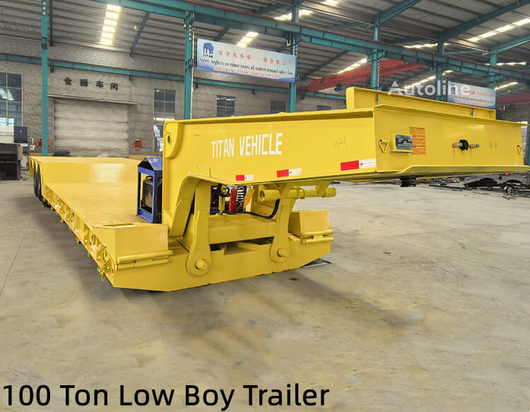 Nova Titan 100 Ton Low Boy Trailer for Sale in Dominicana poluprikolica sa niskom platformom