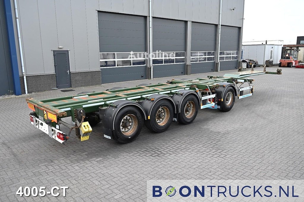 D-Tec CT-43-04D COMBITRAILER | 2x20-30-40-45ft HC * LIFT AXLE * 3x AVA poluprikolica za prevoz kontejnera