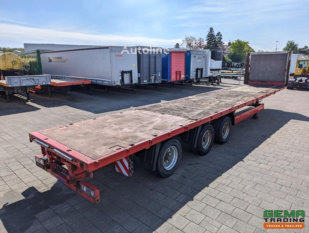 Krone SD 3-Axle BPW - Open Loading Bed - Steering Axle - Twistlocks - poluprikolica platforma