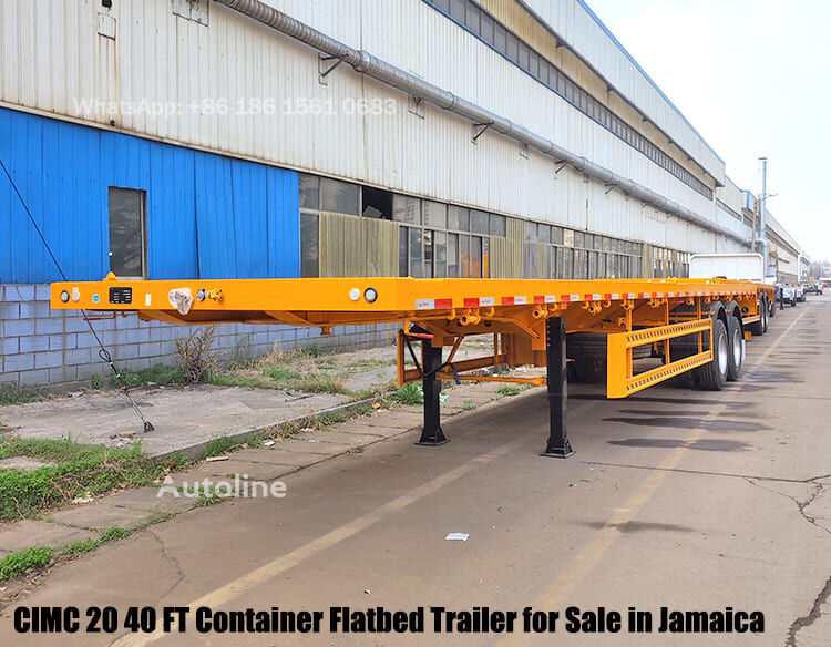Nova CIMC CIMC 20 40 Ft Container Flatbed Trailer for Sale in Jamaica poluprikolica platforma