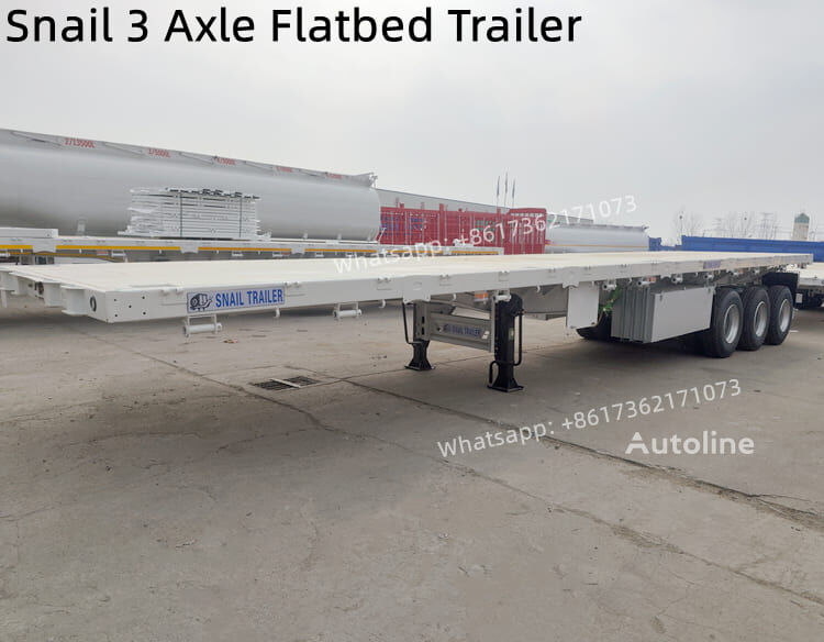 Nova Broshuis Snail 3 Axle Flatbed Trailer for Sale in Tanzania poluprikolica platforma