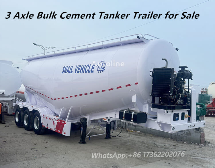 Nova Snail 3 Axle Bulk Cement Tanker Trailer for Sale in Ghana cisterna za prevoz cementa
