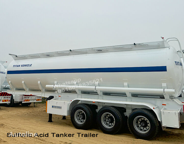 Nova Titan Sulfuric Acid Chemical Asphalt Tanker Trailer for Sale in Senega cisterna za prevoz hemikalija