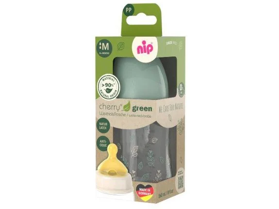 Nip Flašica Green PP 240ml 0m+ M Protok